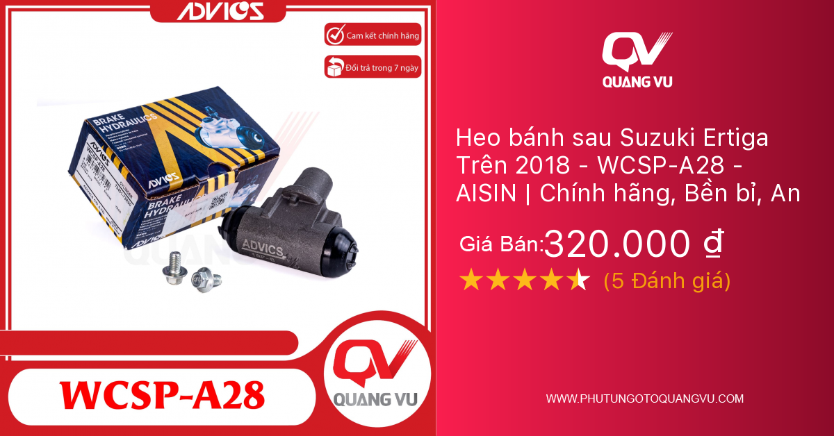 Heo bánh sau Suzuki Ertiga Trên 2018 - WCSP-A28 - AISIN | Chính hãng ...